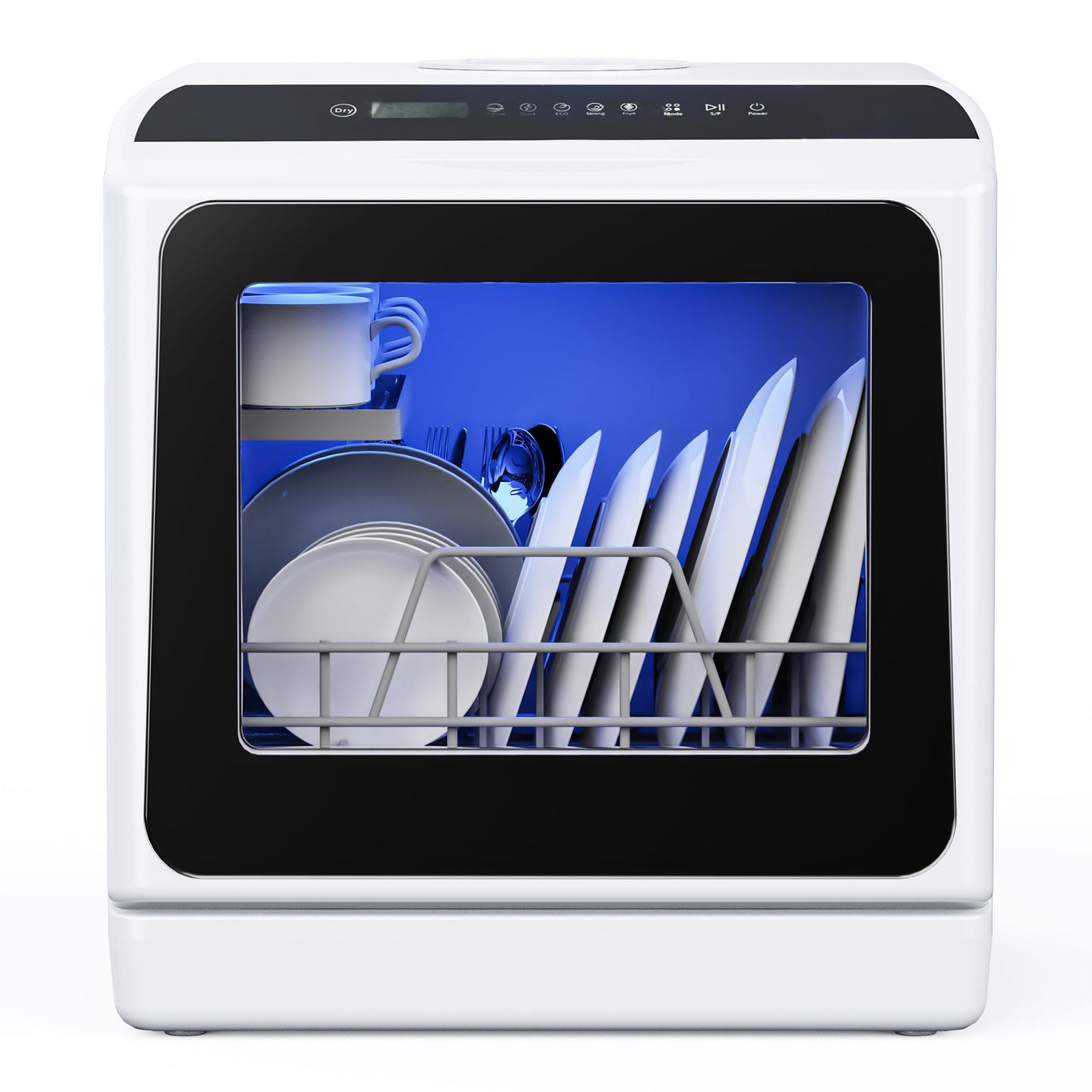 Simzlife Portable Mini Dishwasher Countertop with 5-Liter Built-in Wat